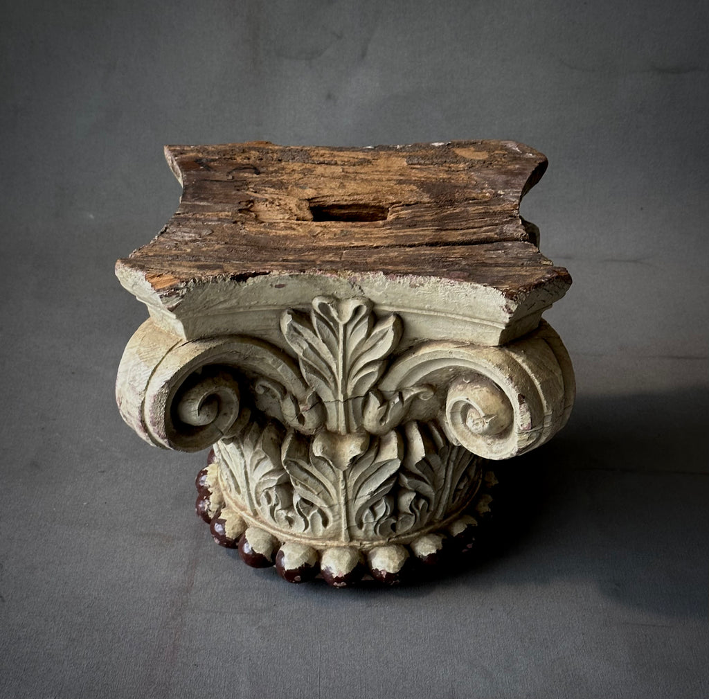 Pair of Ivory Painted Capitals from 19th Century, Italy – Lee Stanton ...