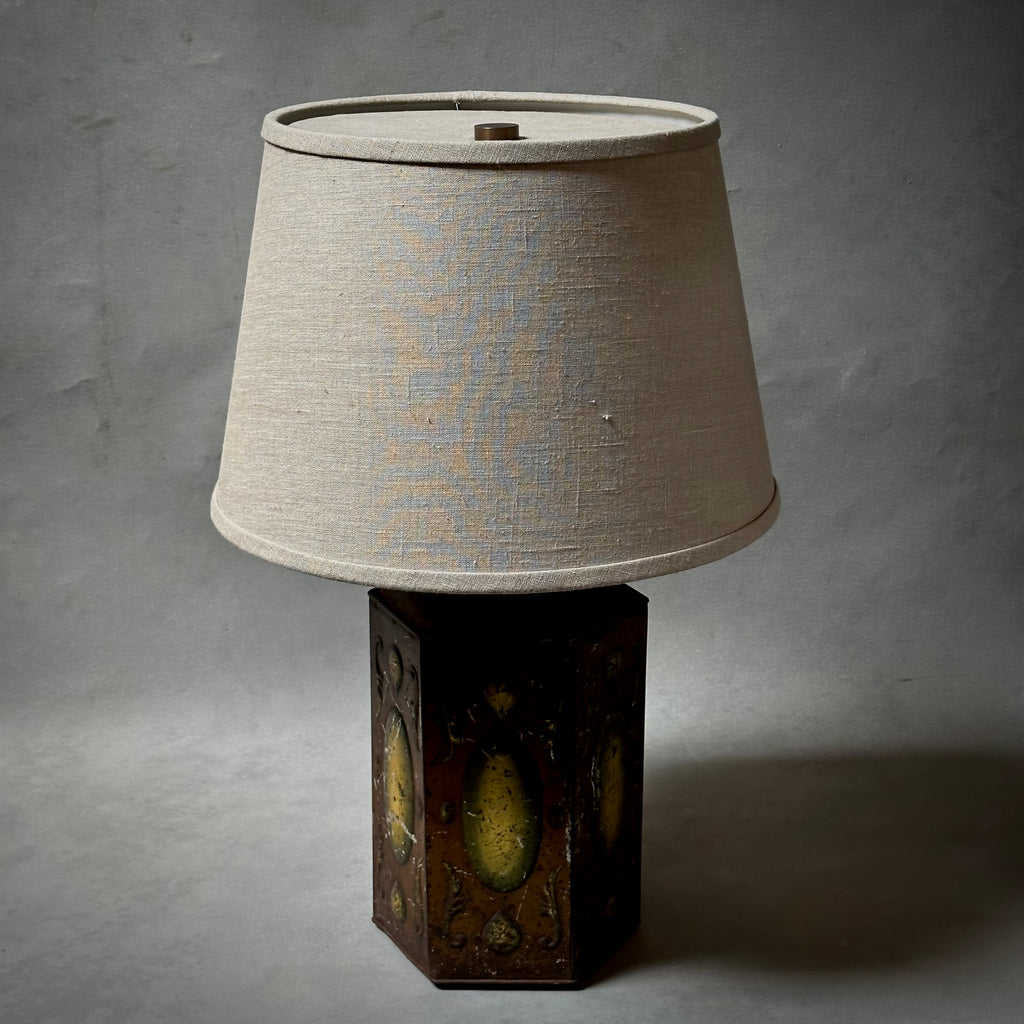 Late 19th Century Tole Decorated Tin Lamp with Custom Shade – Lee ...