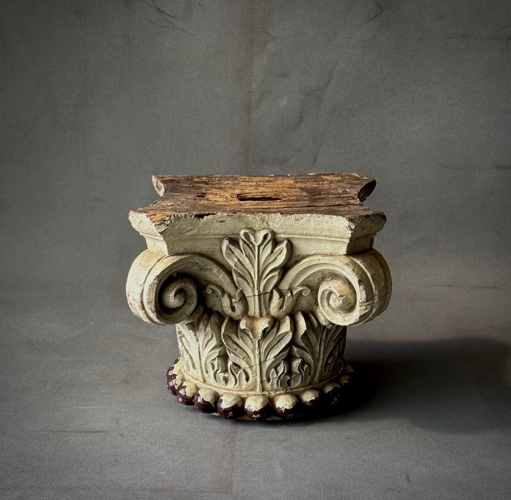 Pair of Ivory Painted Capitals from 19th Century, Italy – Lee Stanton ...