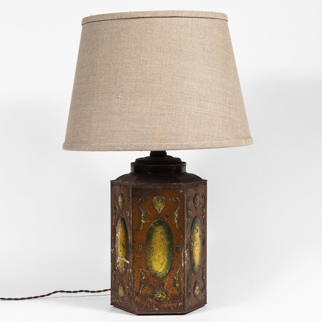 Late 19th Century Tole Decorated Tin Lamp with Custom Shade – Lee ...