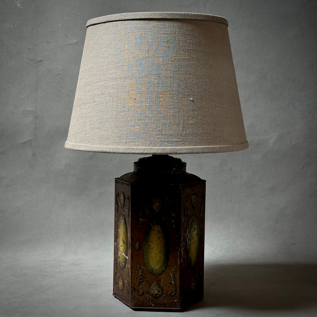 Late 19th Century Tole Decorated Tin Lamp with Custom Shade – Lee ...